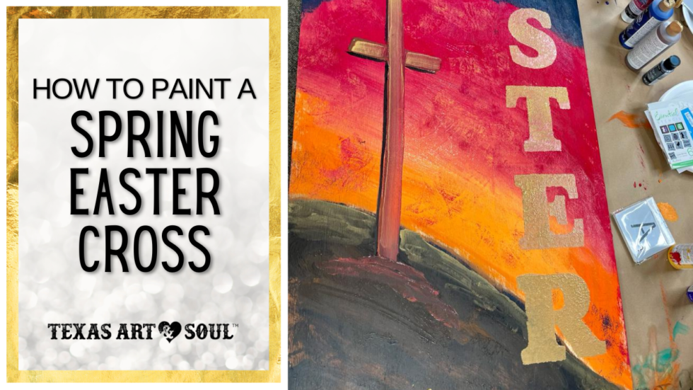 How to Make a Stunning Oversized Cross Painting this Easter